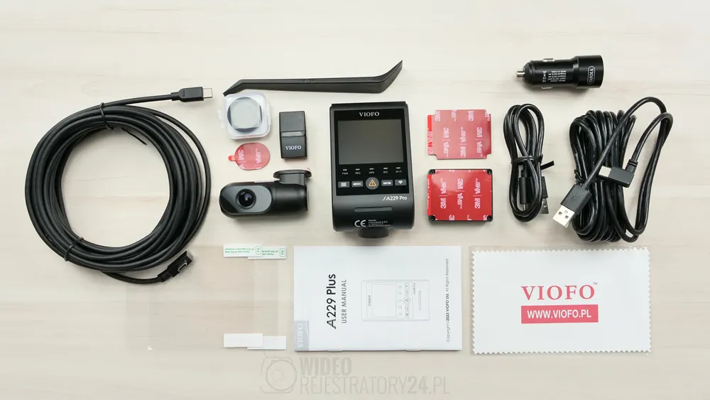 Zestaw VIOFO A229 PRO 2CH Power Set | Wideorejestratory24.pl